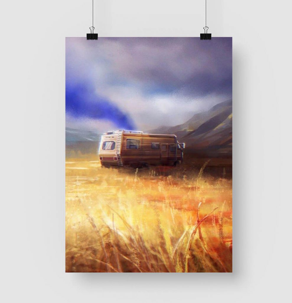 Poster Breaking Bad Camping Car | Monde Déco